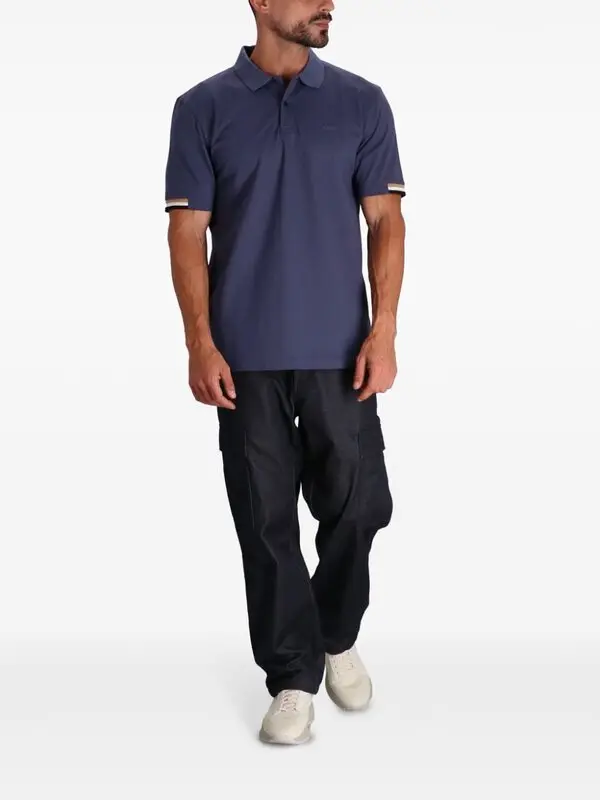 BOSS Logo-emed Polo Shirt - Blue