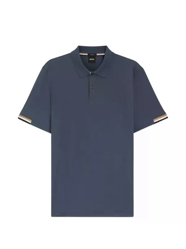 BOSS Logo-emed Polo Shirt - Blue