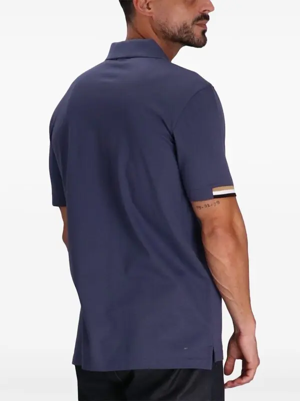 BOSS Logo-emed Polo Shirt - Blue