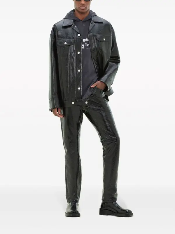 COURREGES Shine-effect Biker Jacket