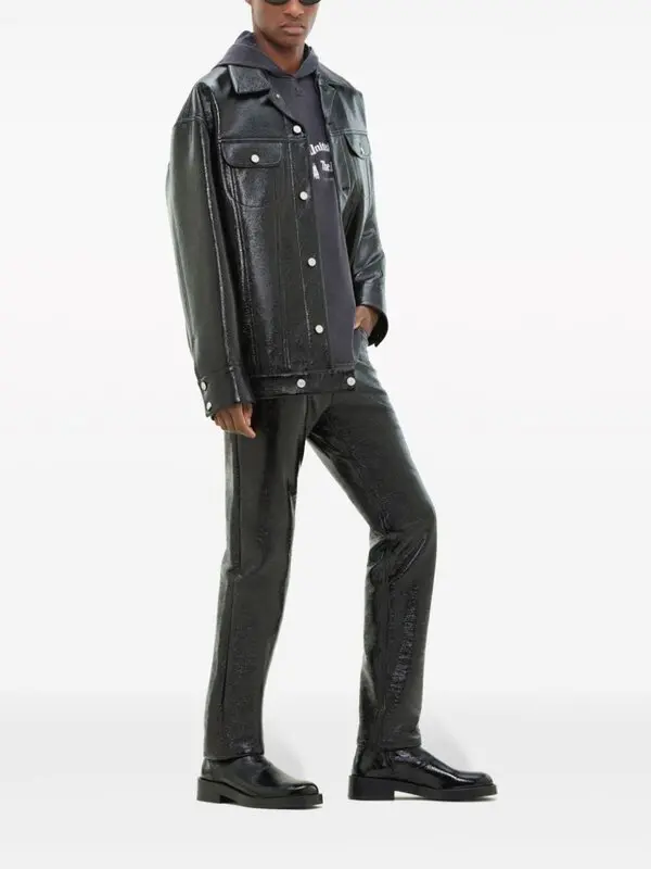 COURREGES Shine-effect Biker Jacket