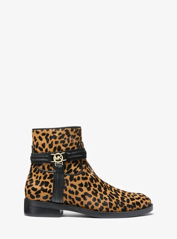 Michael Kors Mindy Leopard Print Calf Hair Boots