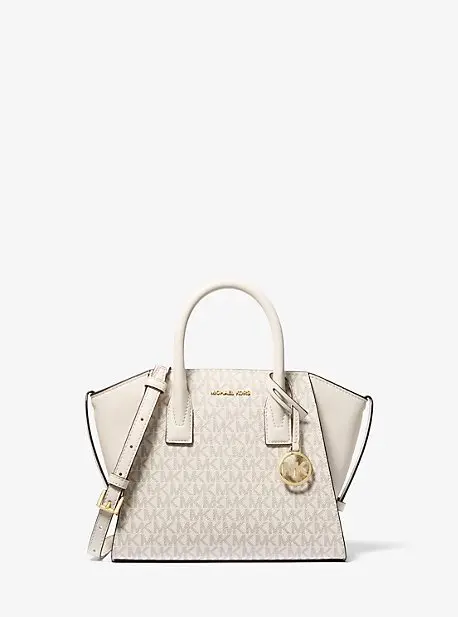 Michael Kors Small Logo And Leather Satchel - Natural