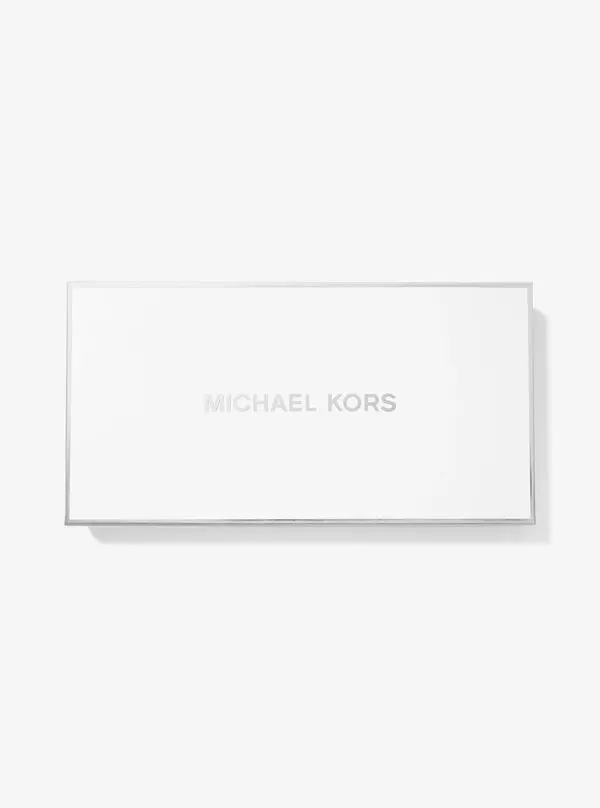 Michael Kors Jet Set Travel Large Leather Continental Wallet In By - Black