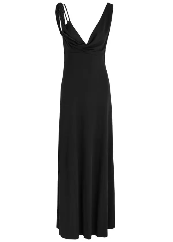 TOTEME Draped Stretch-jersey Maxi Dress