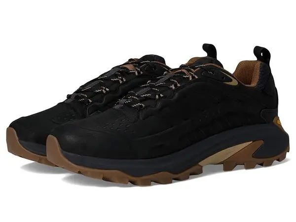 Merrell Moab Speed 2 Leather Waterproof Athletic Shoes - Black