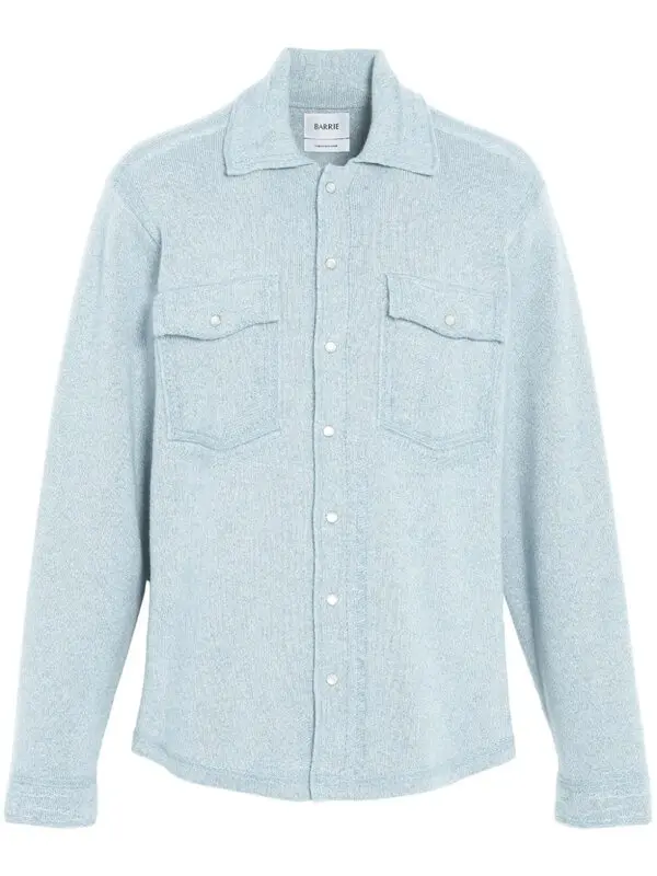 BARRIE Knitted Overshirt - Blue
