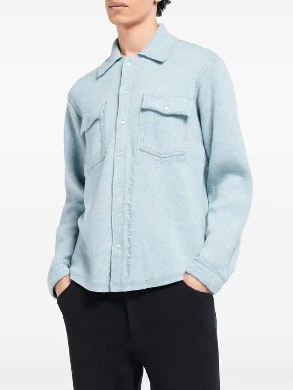 BARRIE Knitted Overshirt - Blue