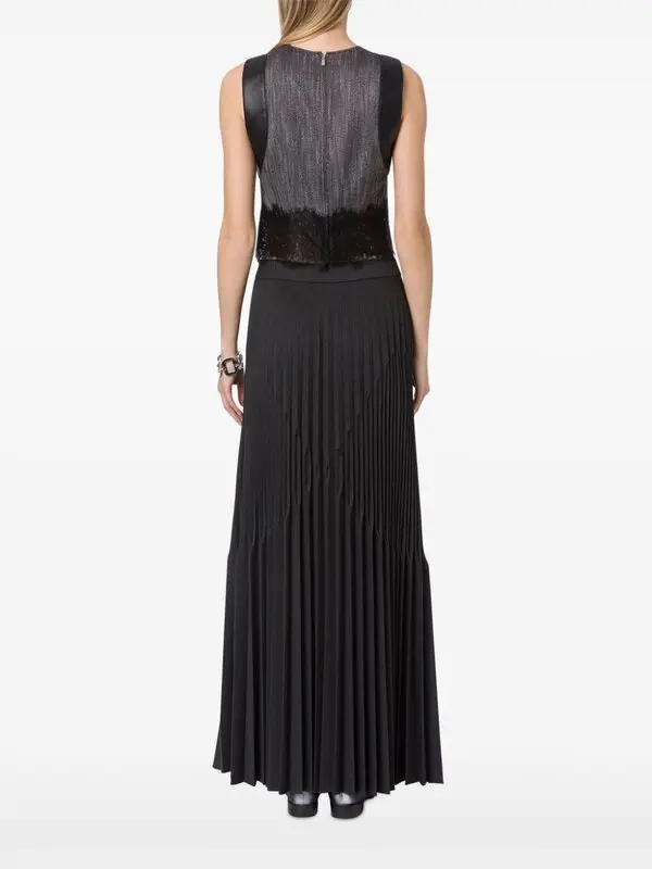 Alberta Ferretti Sleeveless Lace-detail Top