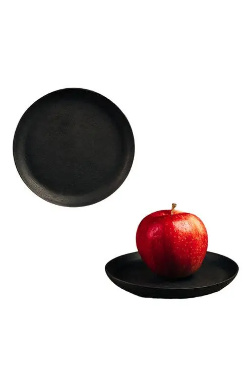 CHECHEN WOOD DESIGN Rosa Morada Wooden Small Plate - Black