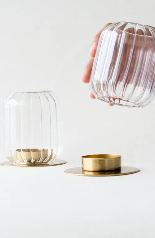 FLECK Kira Glass Lantern Set Of 2