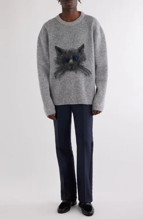 Givenchy Cat Mohair-Blend Sweater In Grey - 89% Off | Editorialist