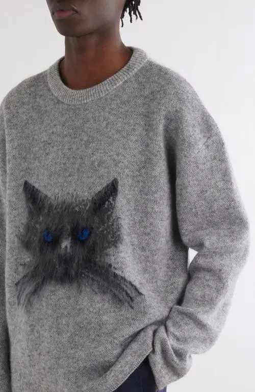 Givenchy Cat Mohair-Blend Sweater In Grey - 89% Off | Editorialist