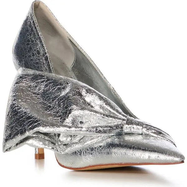 AZALEA WANG Geovanni Pointed Toe Pump - Silver