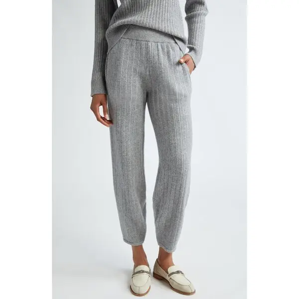 Eleventy Virgin Wool & Cashmere Rib Sweater Joggers