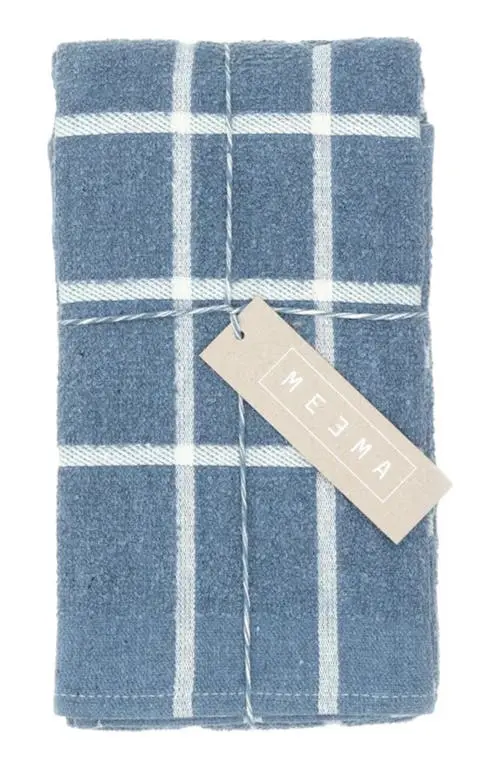 MEEMA Terry Kitchen Towels Set Of 4 - Blue