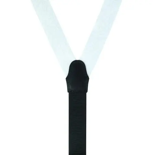 Trafalgar Banbury Paisley Silk Formal Suspender - White