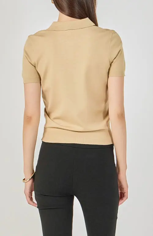 Endless Rose Polo Sweater - Tan
