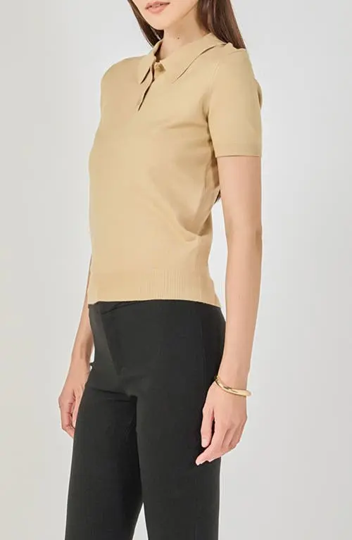 Endless Rose Polo Sweater - Tan