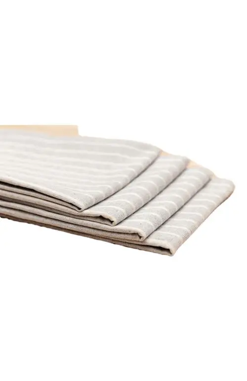 MEEMA Striped Cotton Napkin Set Of 4