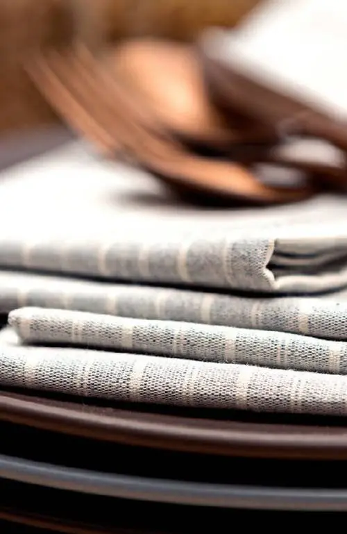 MEEMA Striped Cotton Napkin Set Of 4