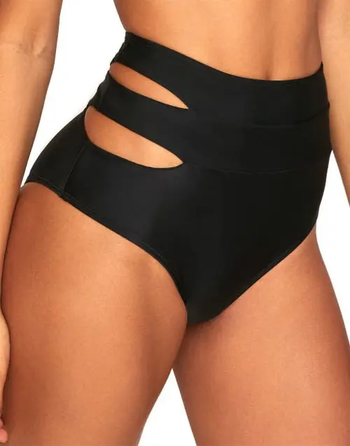 ADORE ME Demi High-waist Bikini Bottom - Black
