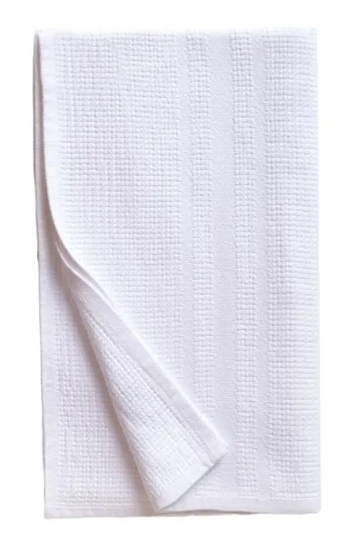MUNGO Organic Block Rib Bath Towel - White