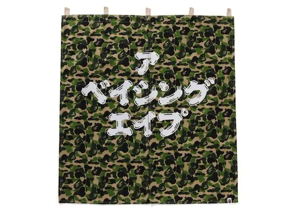 BAPE Abc Camo Noren Curtain - Green