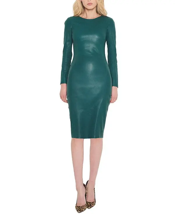 knee length dresses for ladies Baltic Born Womens Jerrah Midi Dress | Deep Green main image 1