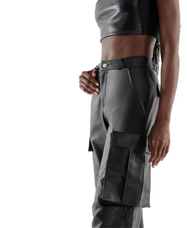 AS By DF Upcycled Leather Cargo Pants