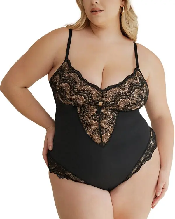 PINSY Sculpting Lace Shapewear Bodysuit