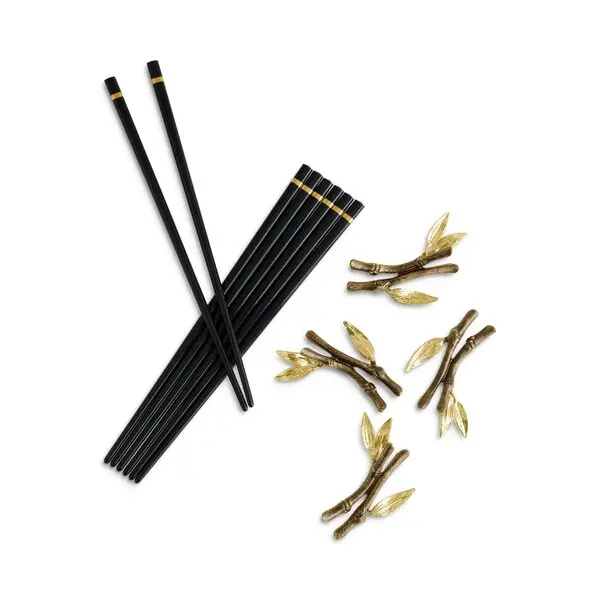 Michael Aram Zen Garden Chopsticks And Stand, Set Of 4