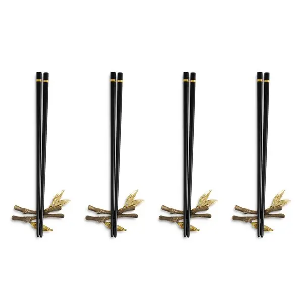 Michael Aram Zen Garden Chopsticks And Stand, Set Of 4