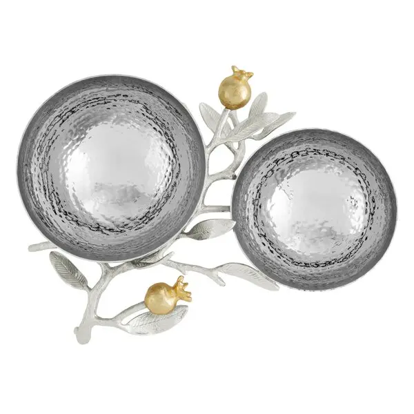Michael Aram Pomegranate And Gold Double Bowl