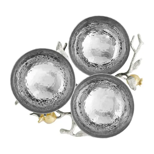 Michael Aram Pomegranate And Gold Triple Bowl
