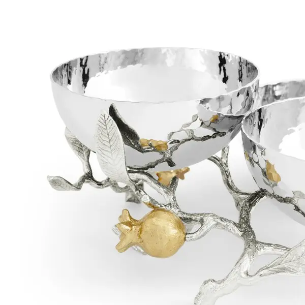 Michael Aram Pomegranate And Gold Triple Bowl