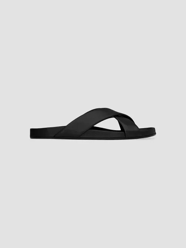 Saint Laurent Nichols Slides In Smooth Leather
