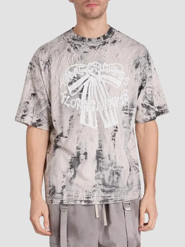 Acne Studios Exford U Bow Logo Cotton T-shirt