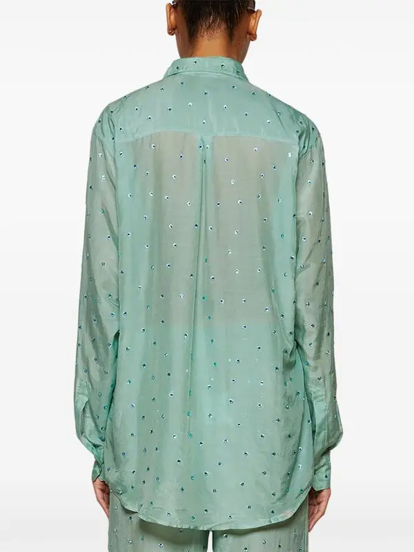 Oseree Gems Crystal-embellished Shirt