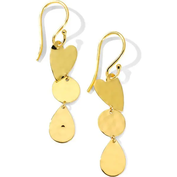 Ippolita Classico Crinkle Linear Drop Earrings - Gold