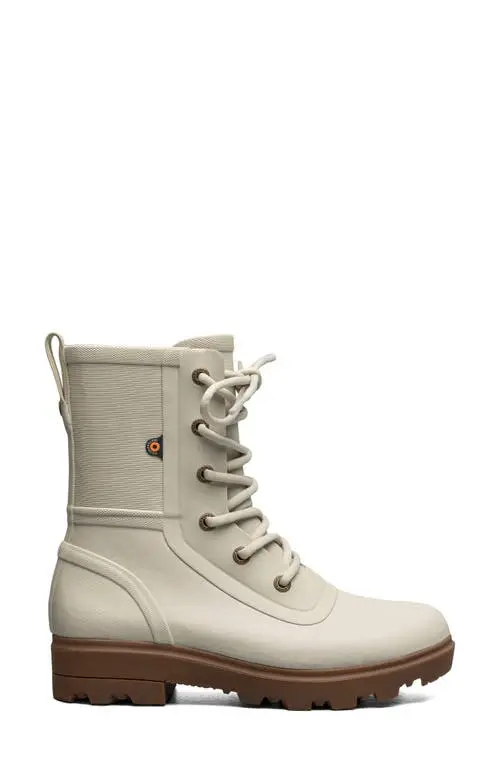 Bogs Holly Waterproof Lace-up Boots - Oatmeal