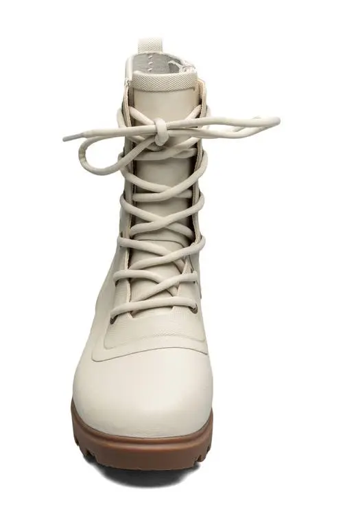 Bogs Holly Waterproof Lace-up Boots - Oatmeal