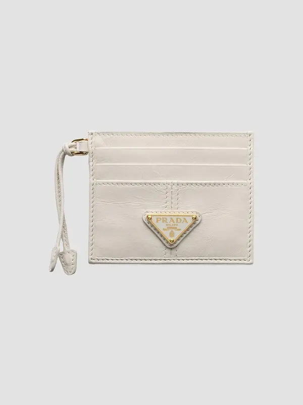 Prada Leather Card Holder - White