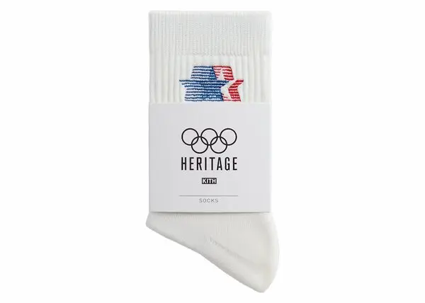 Kith Olympics Heritage Los Angeles Mid Crew Sock - Silk