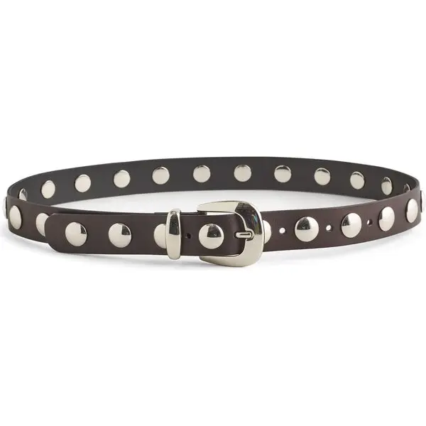 Madewell Studded Western Leather Belt - True Black Multi
