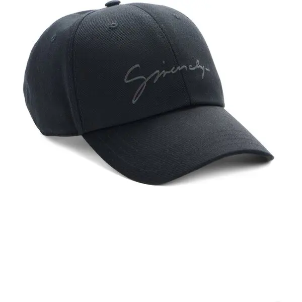 Givenchy Logo Embroidered Baseball Cap - 001-black