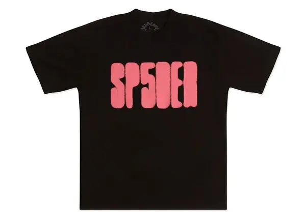 SP5DER Focused Logo Tee Shirt - Black