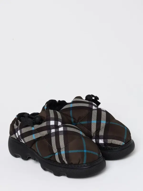 Burberry Quilted Checked Slip-on Sneakers - Beige