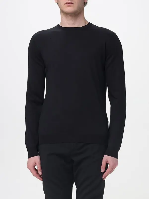 Giorgio Armani Wool Crew Neck Pullover - Black