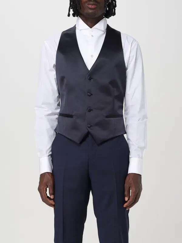 Emporio Armani Single-breasted Suit Vest - Blue